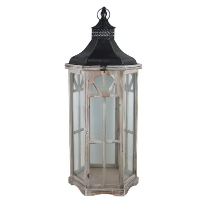 Dřevěná lucerna velká D6045/V | MOREX